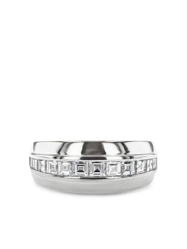 PRAGNELL Platinum Diamond Band Ring - Silver