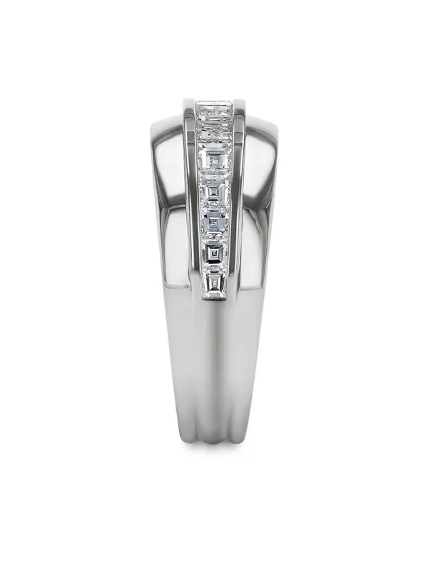 PRAGNELL Platinum Diamond Band Ring - Silver