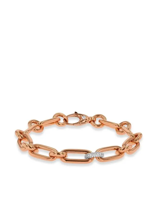 PRAGNELL 18k Rose Gold Mini Havana Diamond Bracelet - Pink