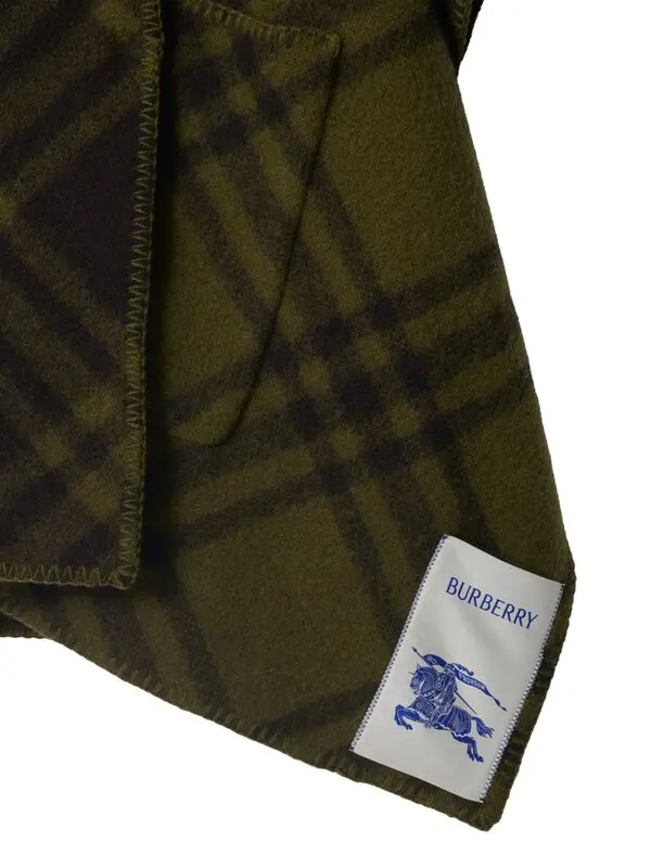 Burberry Wool Check Cape