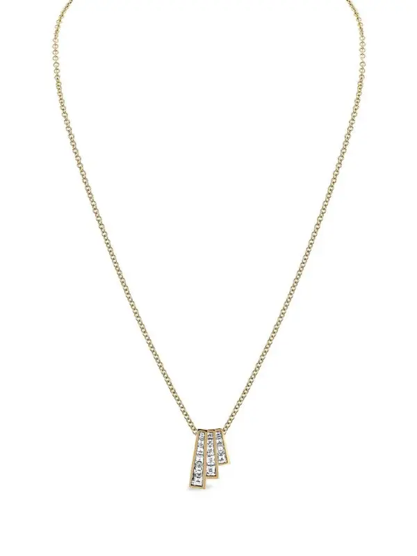 PRAGNELL 18kt Yellow Manhattan Diamond Pendant Necklace - Gold