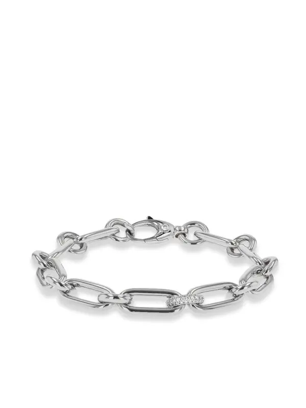PRAGNELL 18k White Gold Mini Havana Diamond Bracelet - Silver