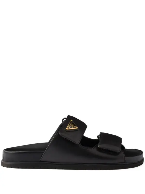 Prada Touch-strap Leather Sandals