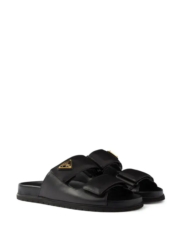 Prada Touch-strap Leather Sandals