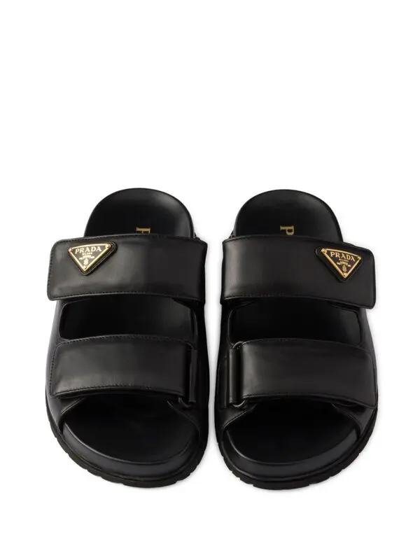 Prada Touch-strap Leather Sandals
