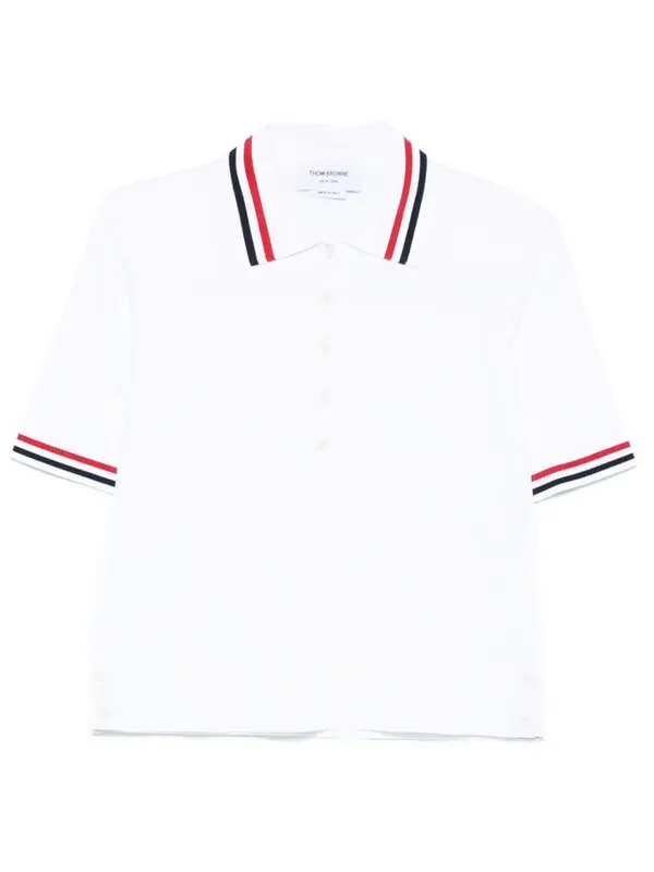 Thom Browne Jersey Polo Shirt - White