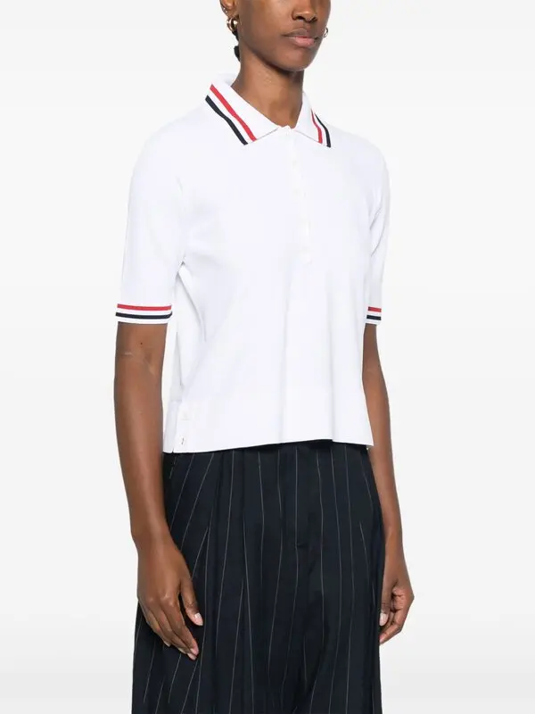 Thom Browne Jersey Polo Shirt - White