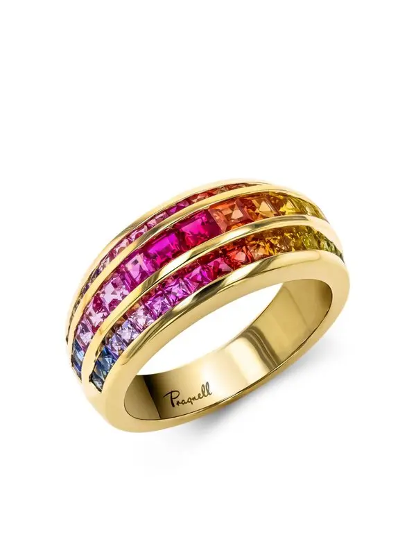 PRAGNELL 18kt Yellow Manhattan Sapphire Ring - Gold