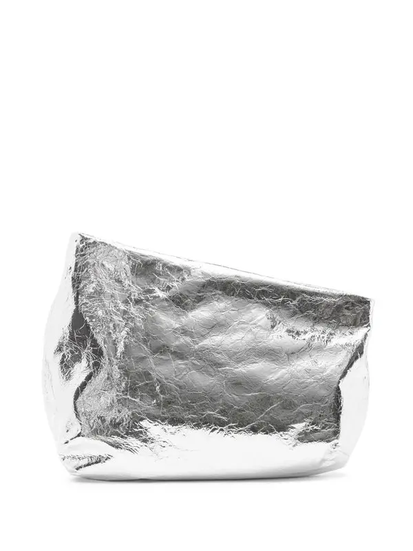 Marsèll Fanta Metallic Effect Leather Clutch Bag - Silver