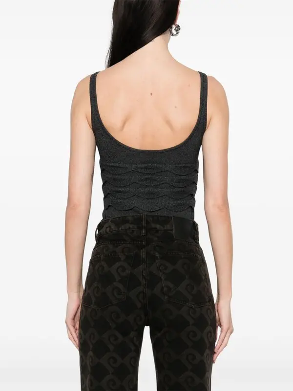 Nanushka Textured Knit Bodysuit - Grey