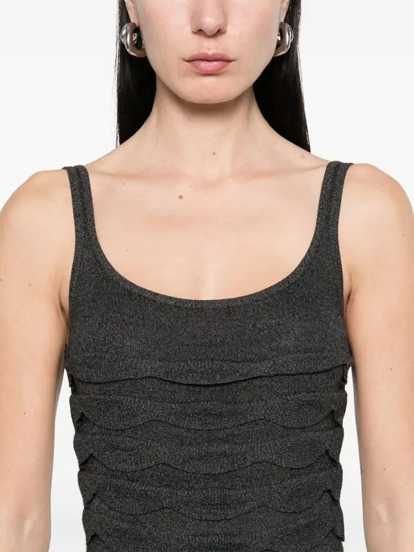 Nanushka Textured Knit Bodysuit - Grey