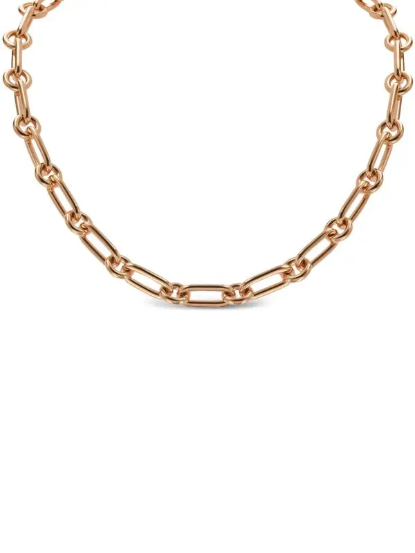 PRAGNELL 18k Rose Gold Mini Havana Diamond Necklace - Pink