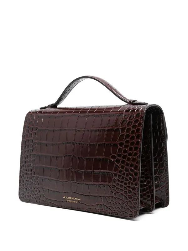 Victoria Beckham Embossed Crocodile Shoulder Bag