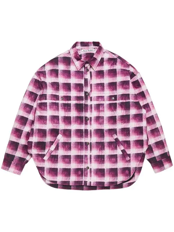 Acne Studios Checked Shirt - Pink