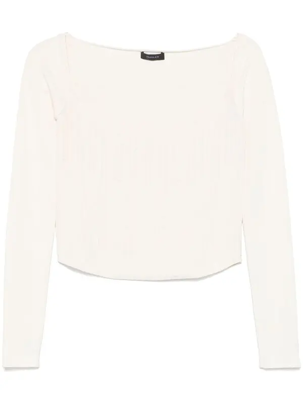 MUGLER Boning-detail Sweater - Neutrals