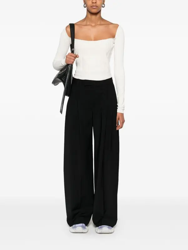 MUGLER Boning-detail Sweater - Neutrals