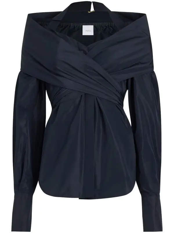 PATOU Wrap Blouse - Blue