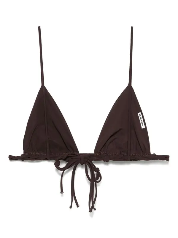 JIL SANDER Tangle Bikini Top - Brown