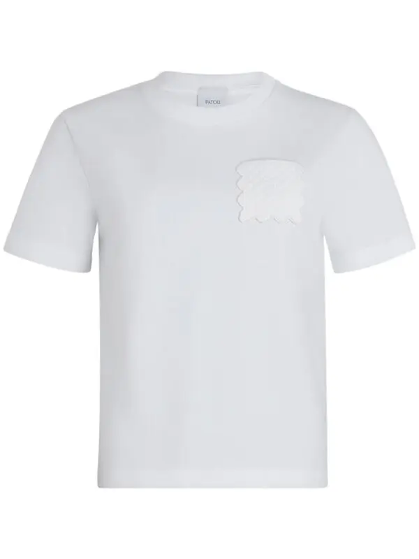 Patou Quilted-pocket T-shirt - White
