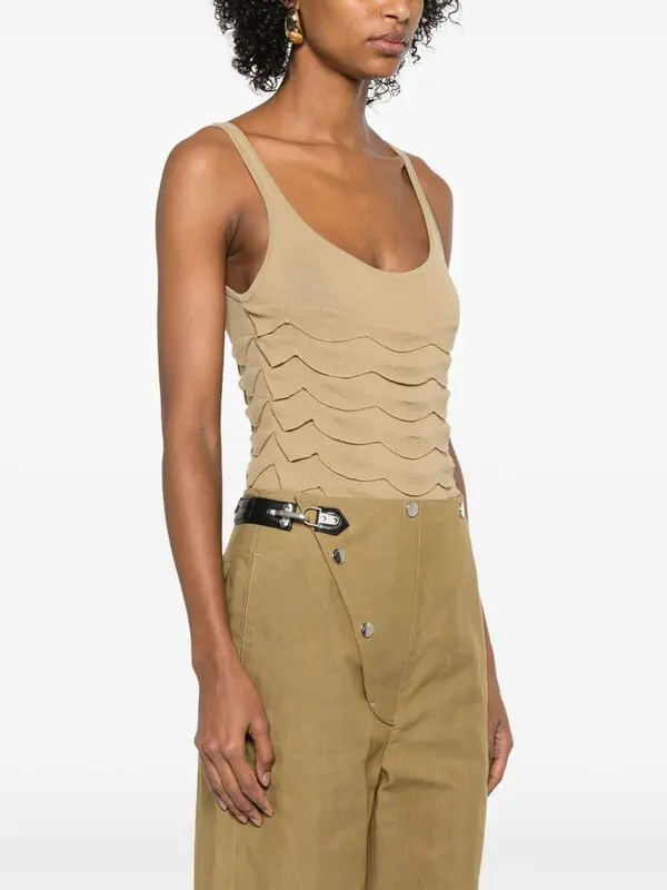 Nanushka Textured Knitted Bodysuit - Brown