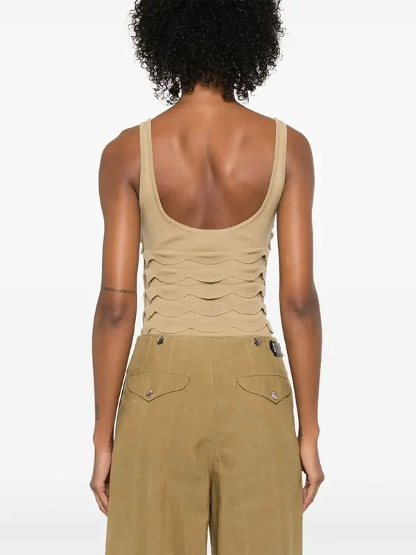 Nanushka Textured Knitted Bodysuit - Brown