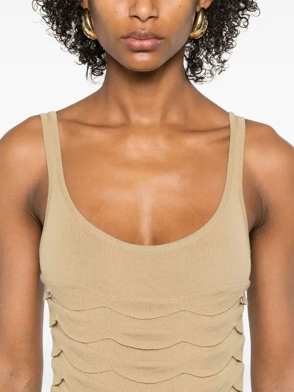 Nanushka Textured Knitted Bodysuit - Brown