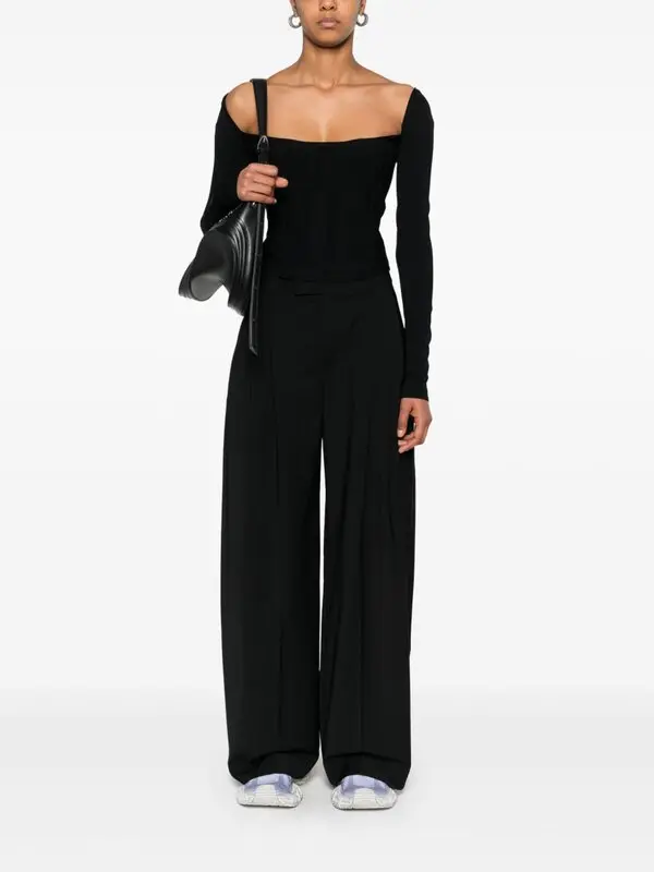 MUGLER Boning-detail Sweater - Black