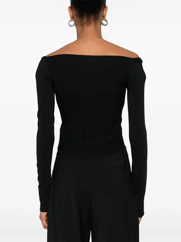 MUGLER Boning-detail Sweater - Black
