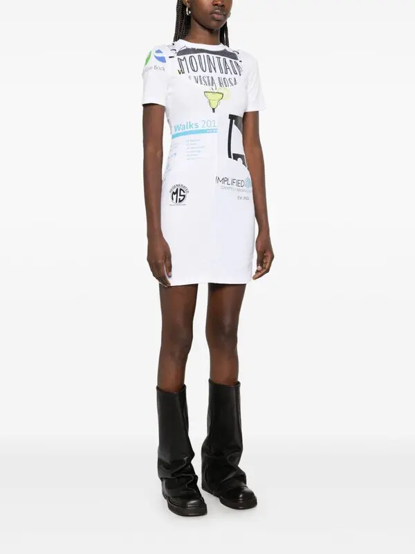MARINE SERRE Graphic T-shirt Mini Dress