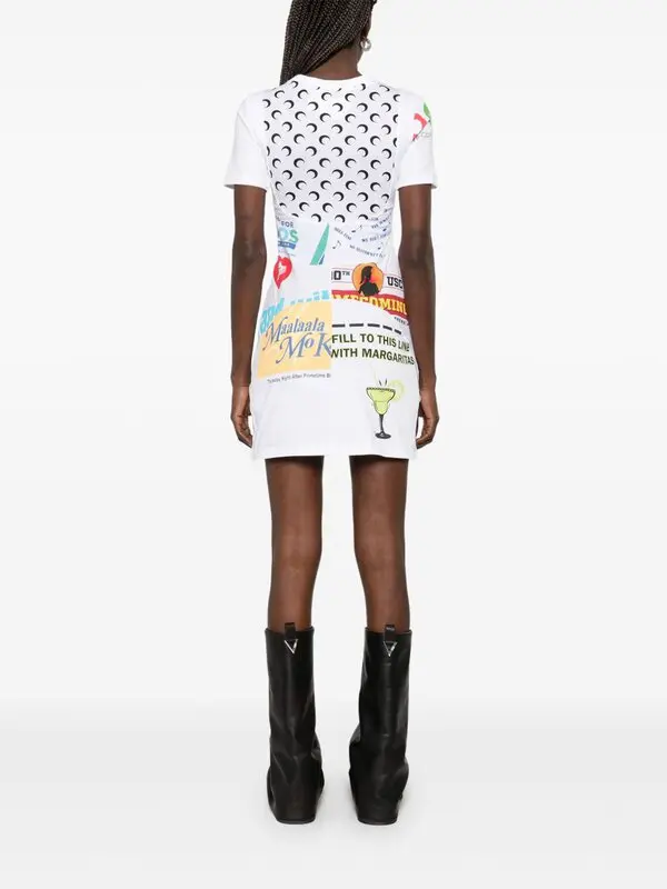 MARINE SERRE Graphic T-shirt Mini Dress