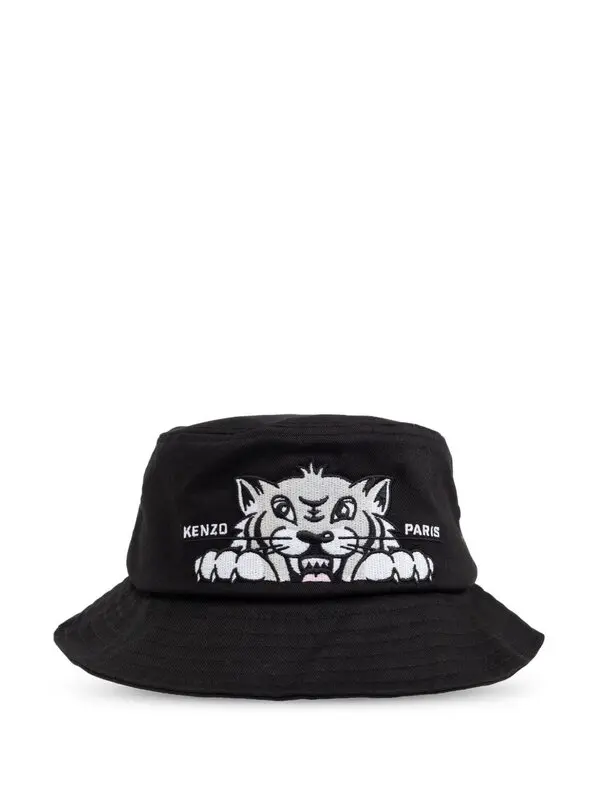 Kenzo Cotton Bucket Hat - Black