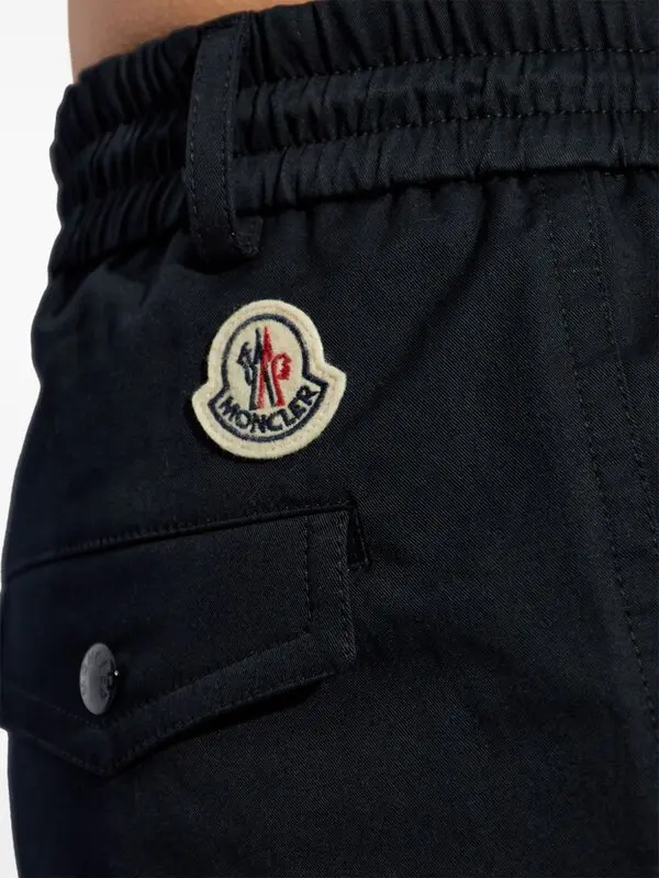 Moncler Cotton Gabardine Chinos - Blue