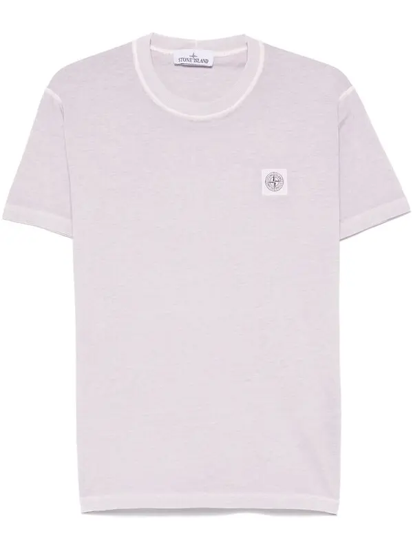 Stone Island Organic-cotton Jersey T-shirt - Purple