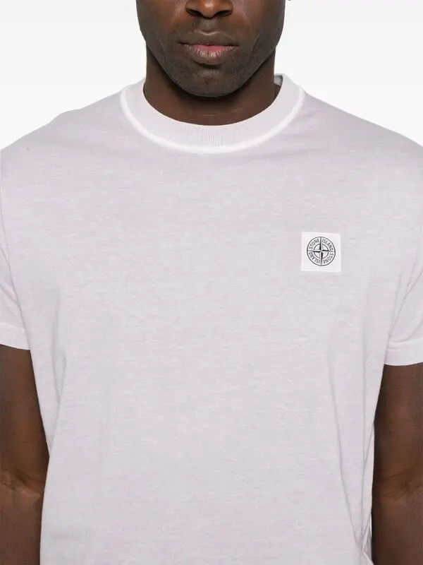 Stone Island Organic-cotton Jersey T-shirt - Purple