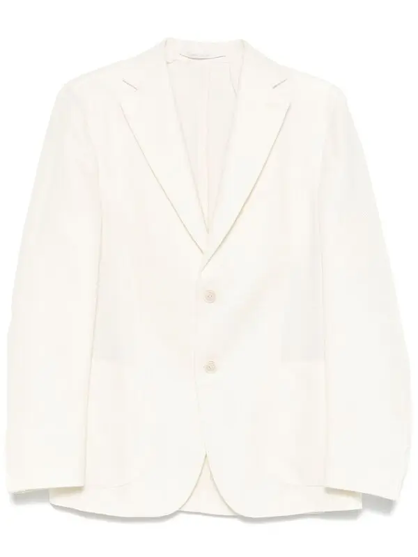 Eleventy Single-breasted Blazer - White