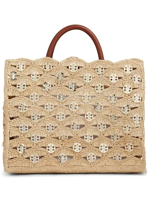 Rabanne Disc-link Tote Bag - Neutrals