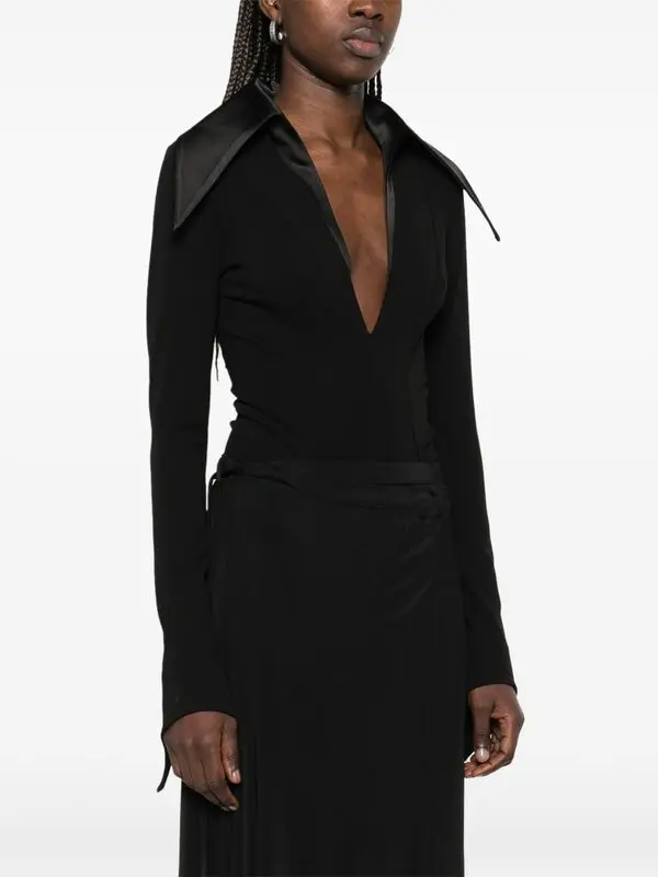 MUGLER Spiky-collar Bodysuit