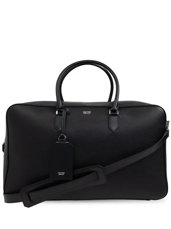 TOM FORD Leather Holdall - Black