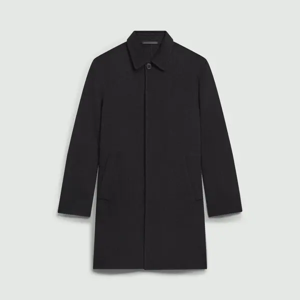 Theory Car Coat In Double-face Wool-cashmere - Hickory Melange