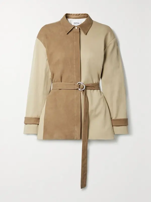 Partow Brahm Belted Paneled Jacket