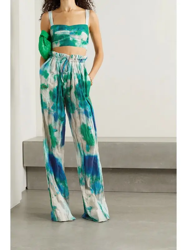 JASON WU Printed Crinkled Top