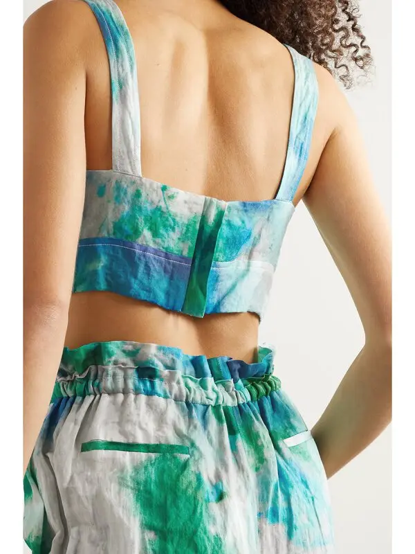 JASON WU Printed Crinkled Top