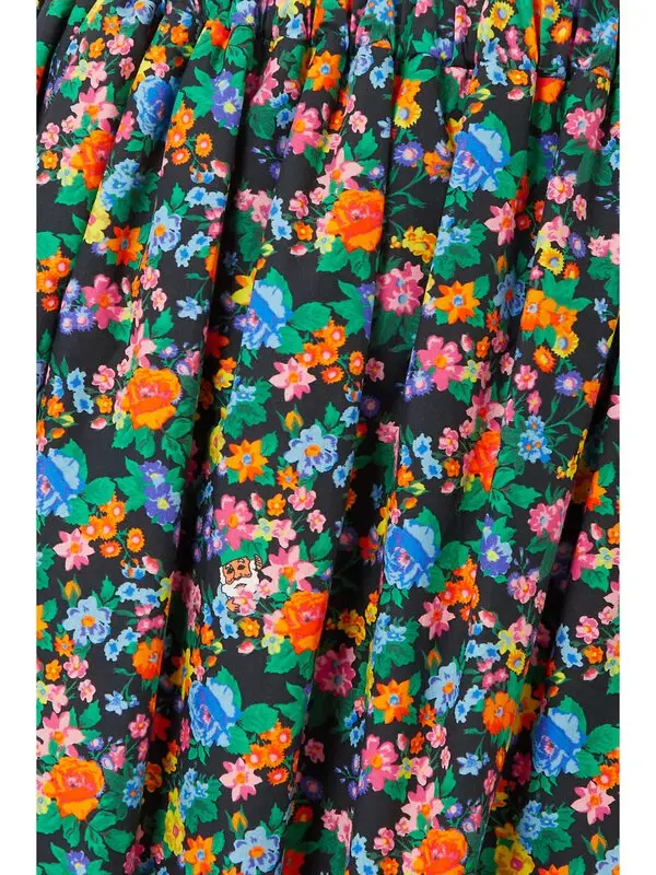 Tibi Sabine Floral-print Cotton-poplin Maxi Skirt