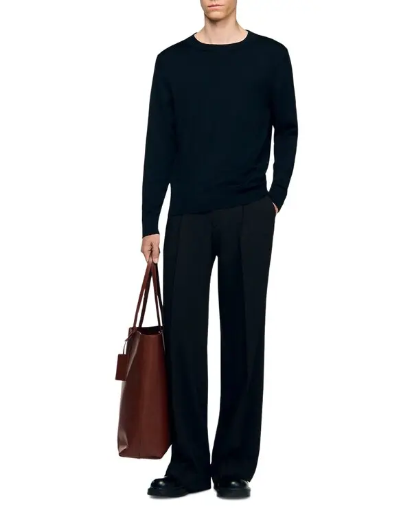 Sandro Fine Knit Sweater - Black