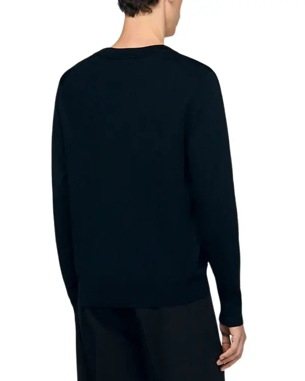 Sandro Fine Knit Sweater - Black