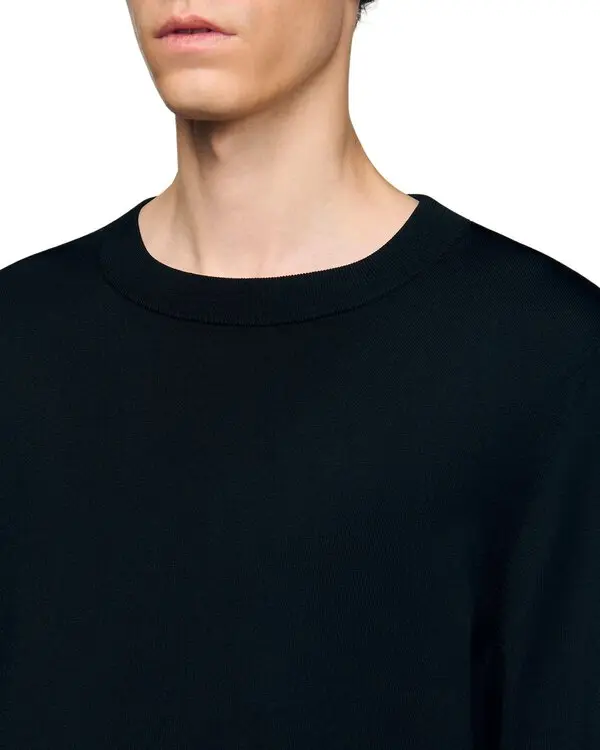 Sandro Fine Knit Sweater - Black