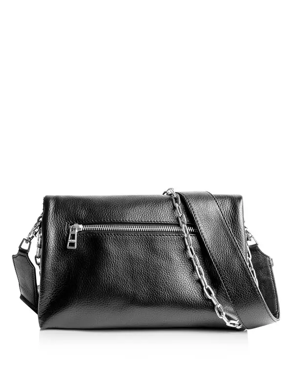 Zadig&Voltaire Rocky Studded Leather Shoulder Bag - Noir