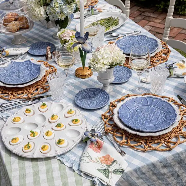 JULISKA Jardins Du Monde Assorted Side/cocktail Plates, Set Of 4 - Blue
