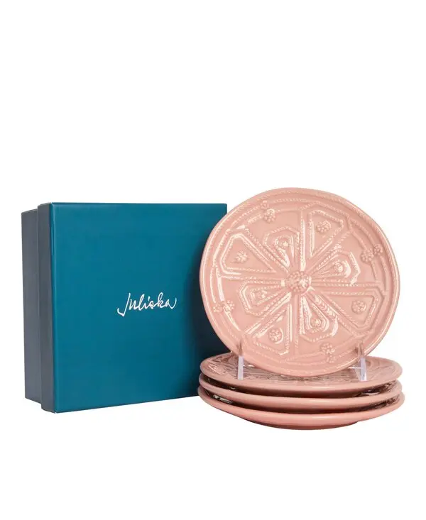 JULISKA Jardins Du Monde Side Plate, Set Of 4 - Pink Multi