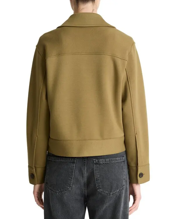 Vince Cropped Patch Pocket Jacket - Dark Olive